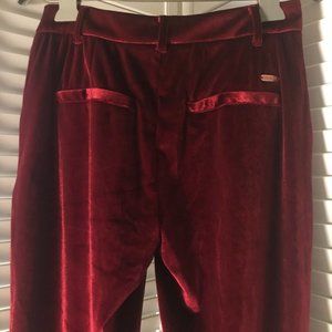 NYC | Pants & Jumpsuits | Burgundy Velvet Slacks | Poshmark